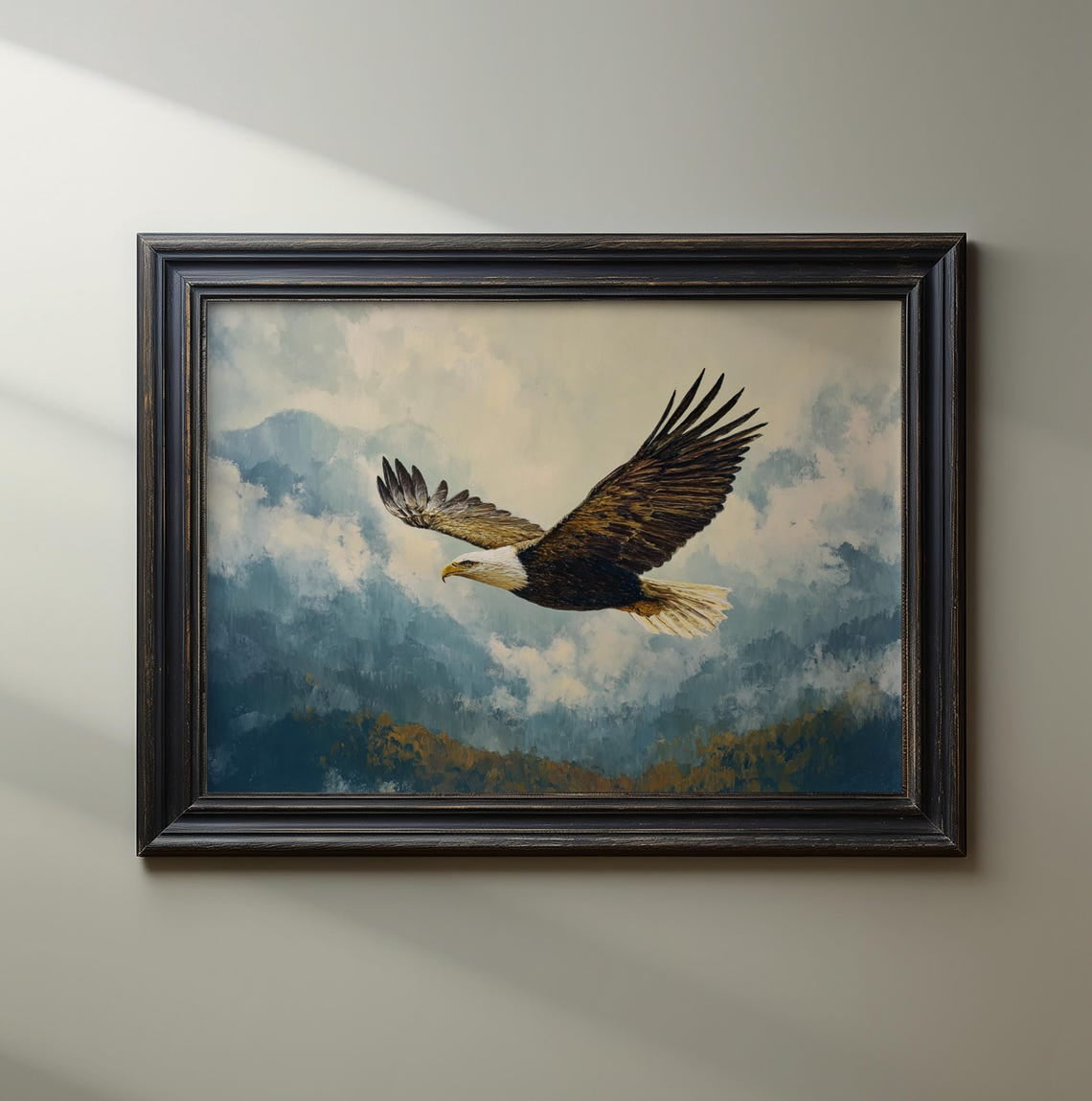 Bald Eagle Mountain Wall Art Printable Nature Aesthetic Wall Decor Patriotic American Pride ...