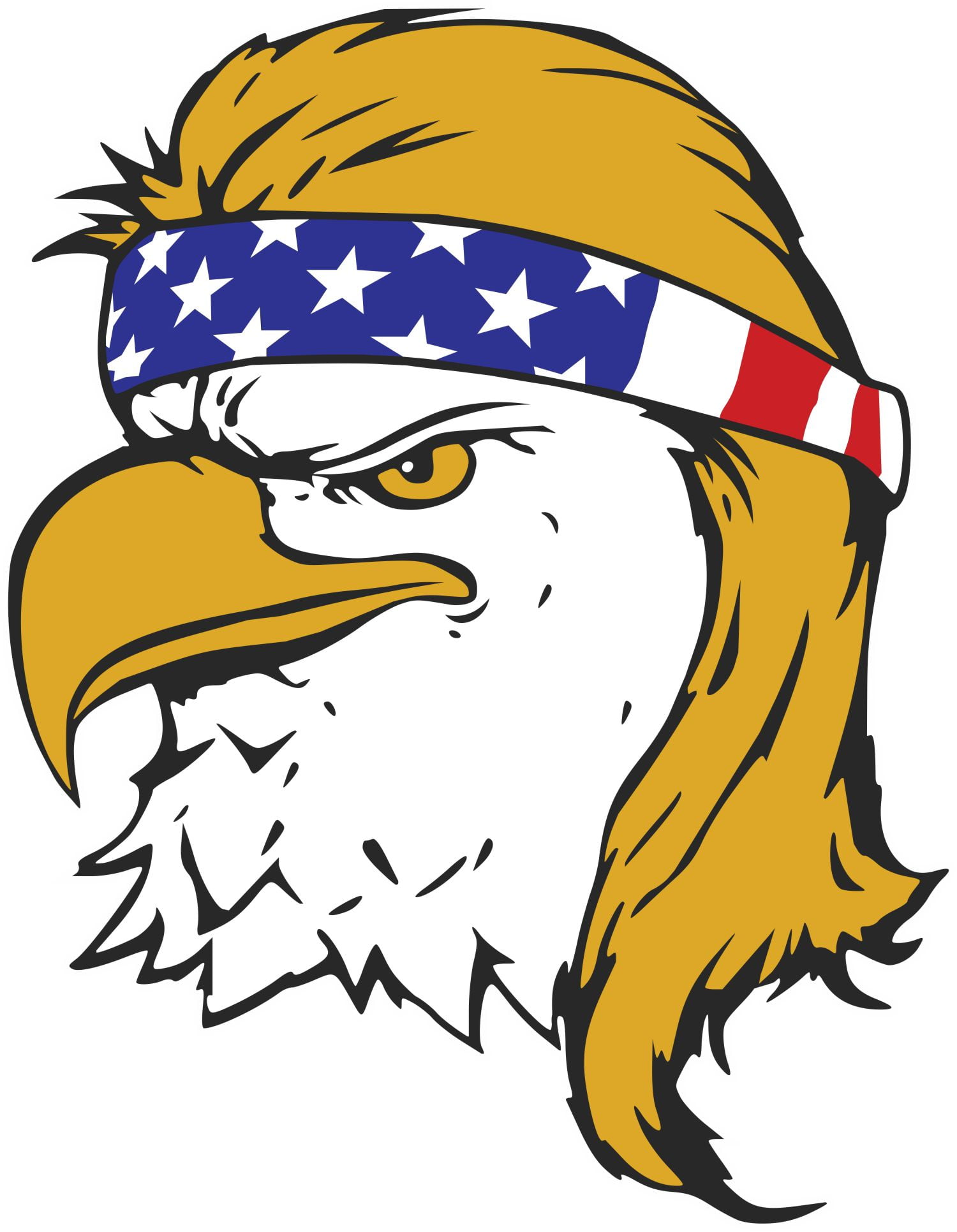 Bald Eagle Mullet Vinyl Sticker, 5 Inch, Indoor/Outdoor - Walmart.com