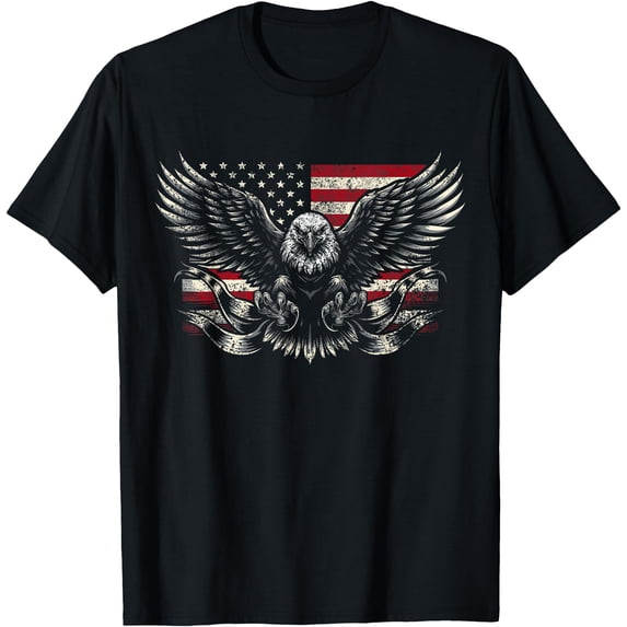 Bald Eagle Patriotic American Eagle T-Shirt - Walmart.com