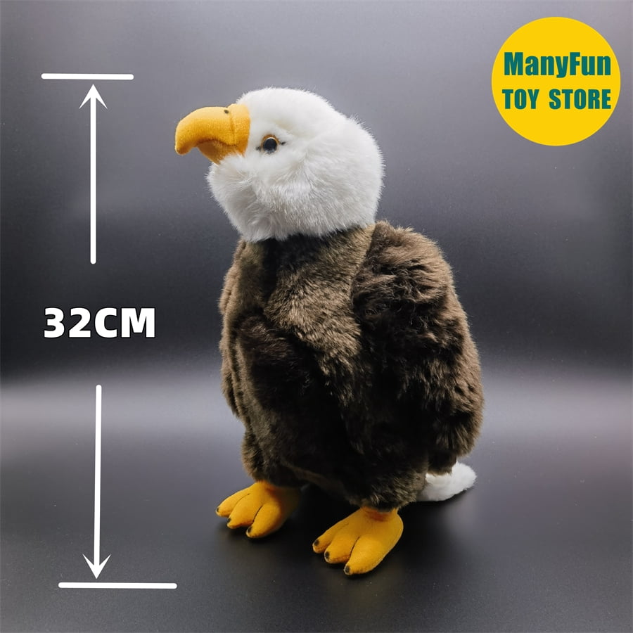 Bald Eagle Plush Toy High Fidelity Raptor Eagle Plushie Falcon Peluche ...
