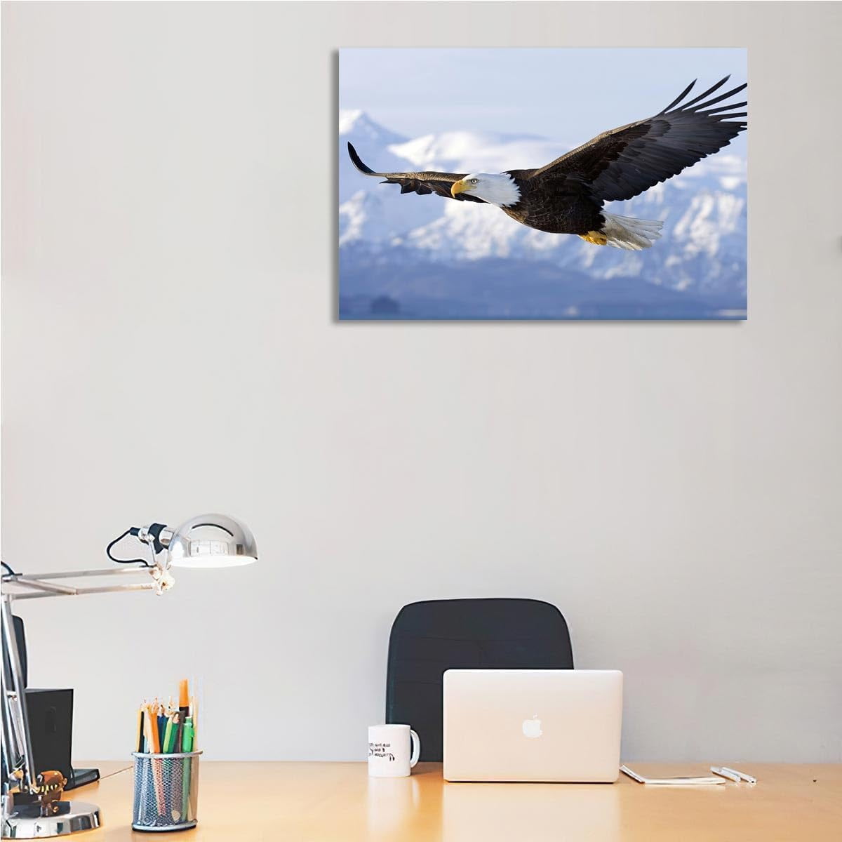 Bald Eagle Poster, Flying Bird Wildlife, Canvas Wall Art For Living ...