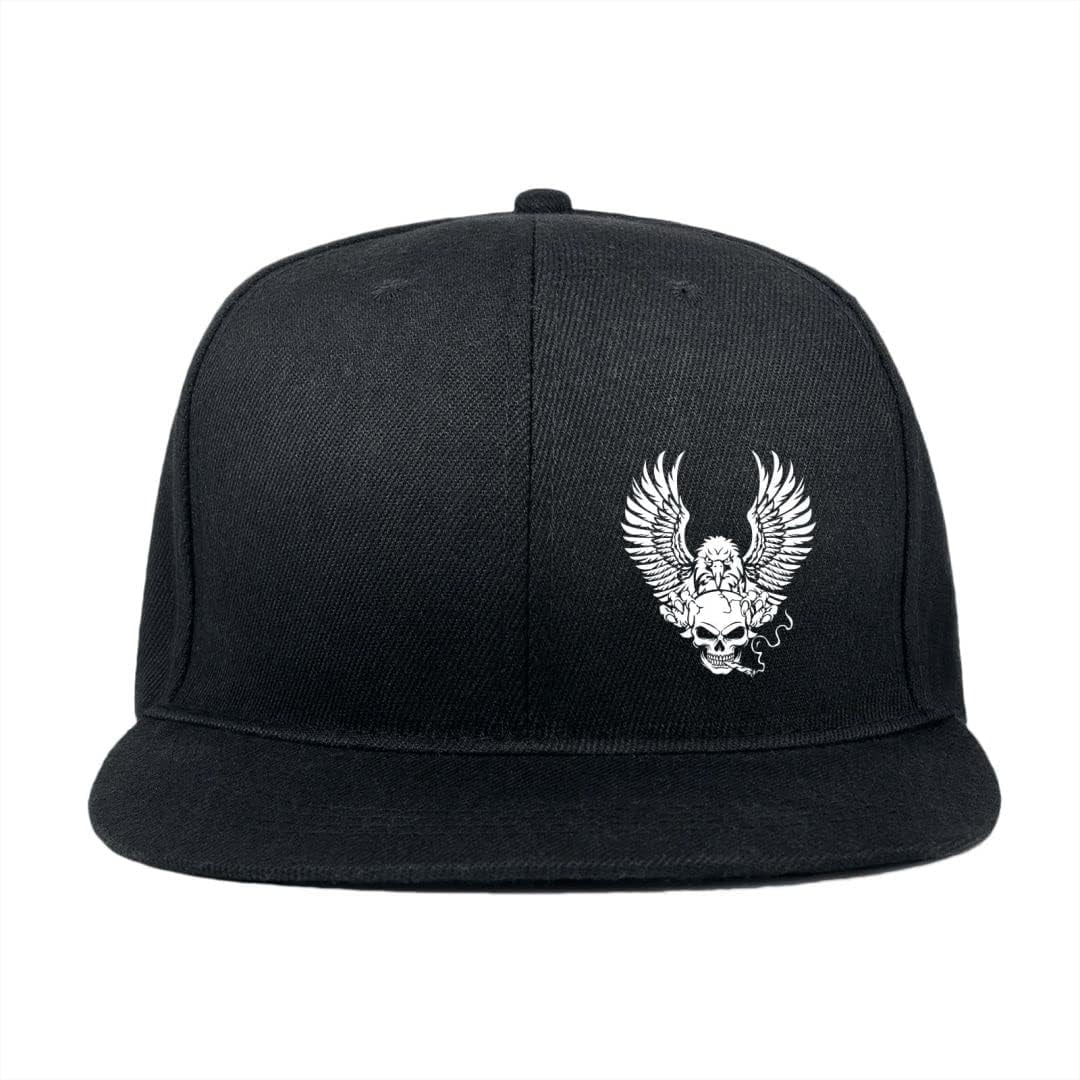 Bald Eagle and Skeleton Item Black Trucker Hats for Men Snapback Hat, Old School Style Mens Hats ...