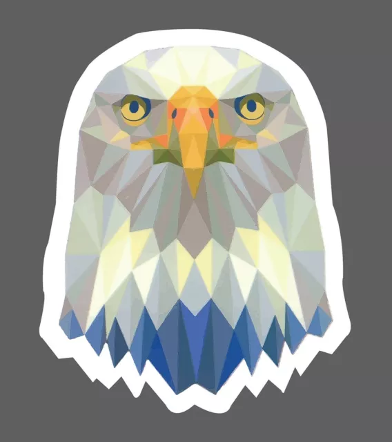Bald Eagle Sticker Geometric Waterproof Sticker Phone Decal Water ...