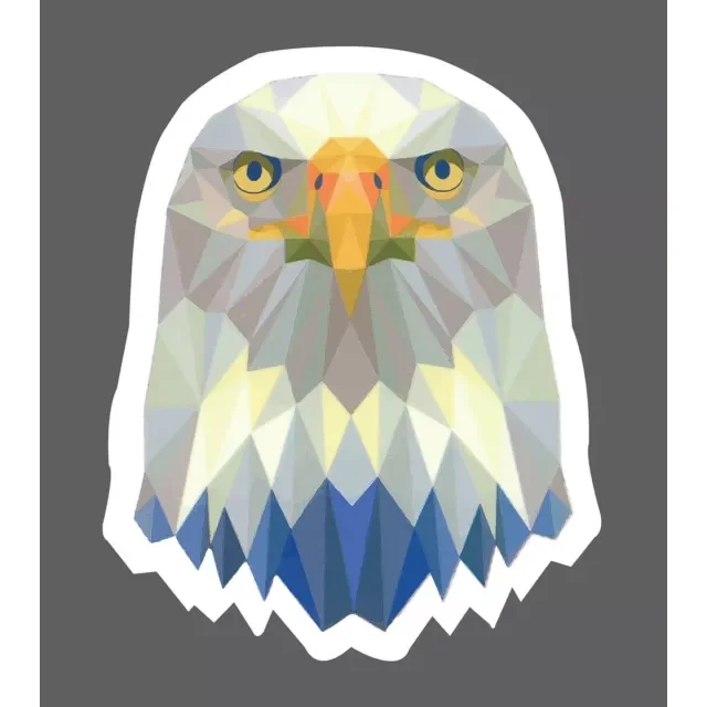 Bald Eagle Sticker Geometric Waterproof Sticker Phone Decal Water ...