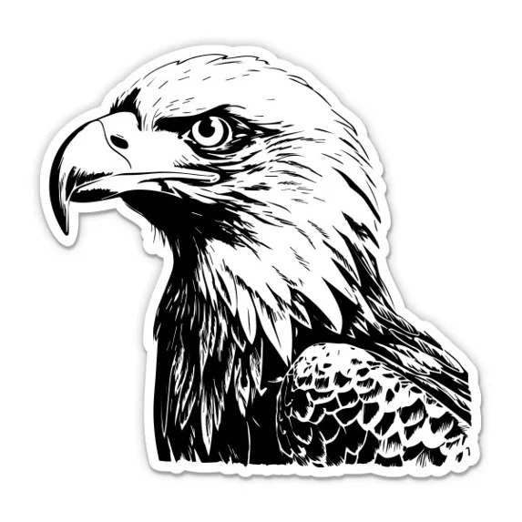Bald Eagle Sticker Phone Decal Water Bottle Stickers Car Decals, Laptop ...