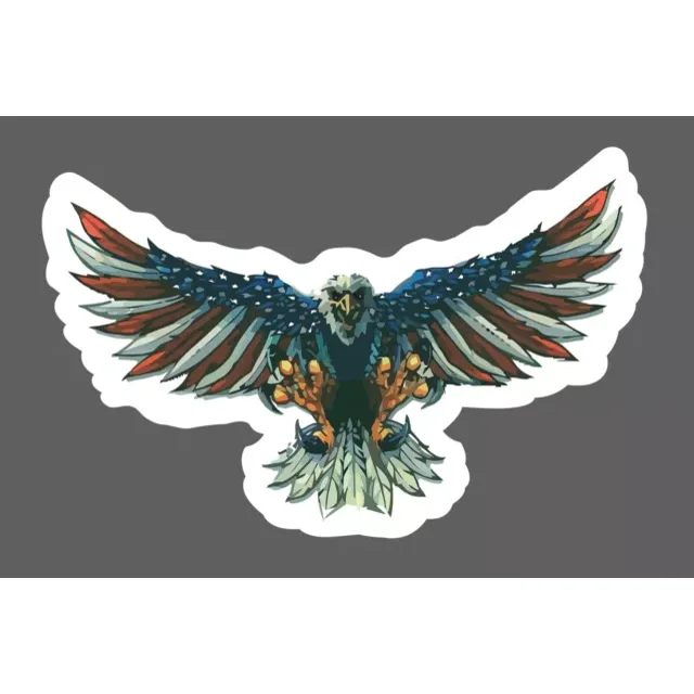 Bald Eagle Sticker Usa Flag Waterproof Sticker Phone Decal Water Bottle ...