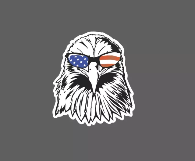 Bald Eagle Sticker Usa Glasses Waterproof Sticker Phone Decal Water ...