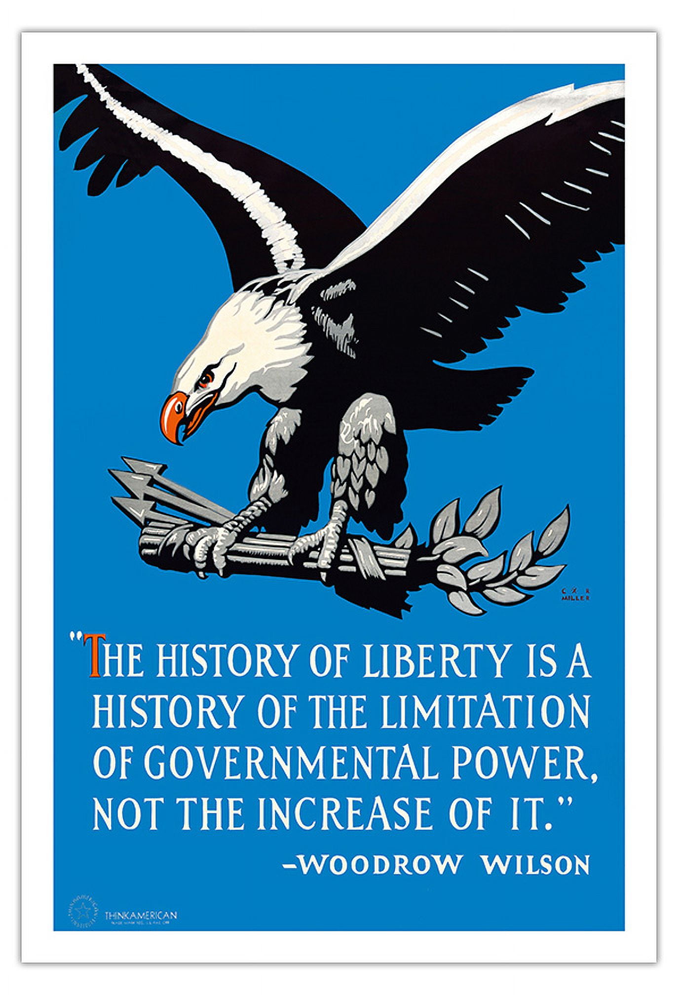 Bald Eagle - The History of Liberty - Woodrow Wilson - Vintage ...