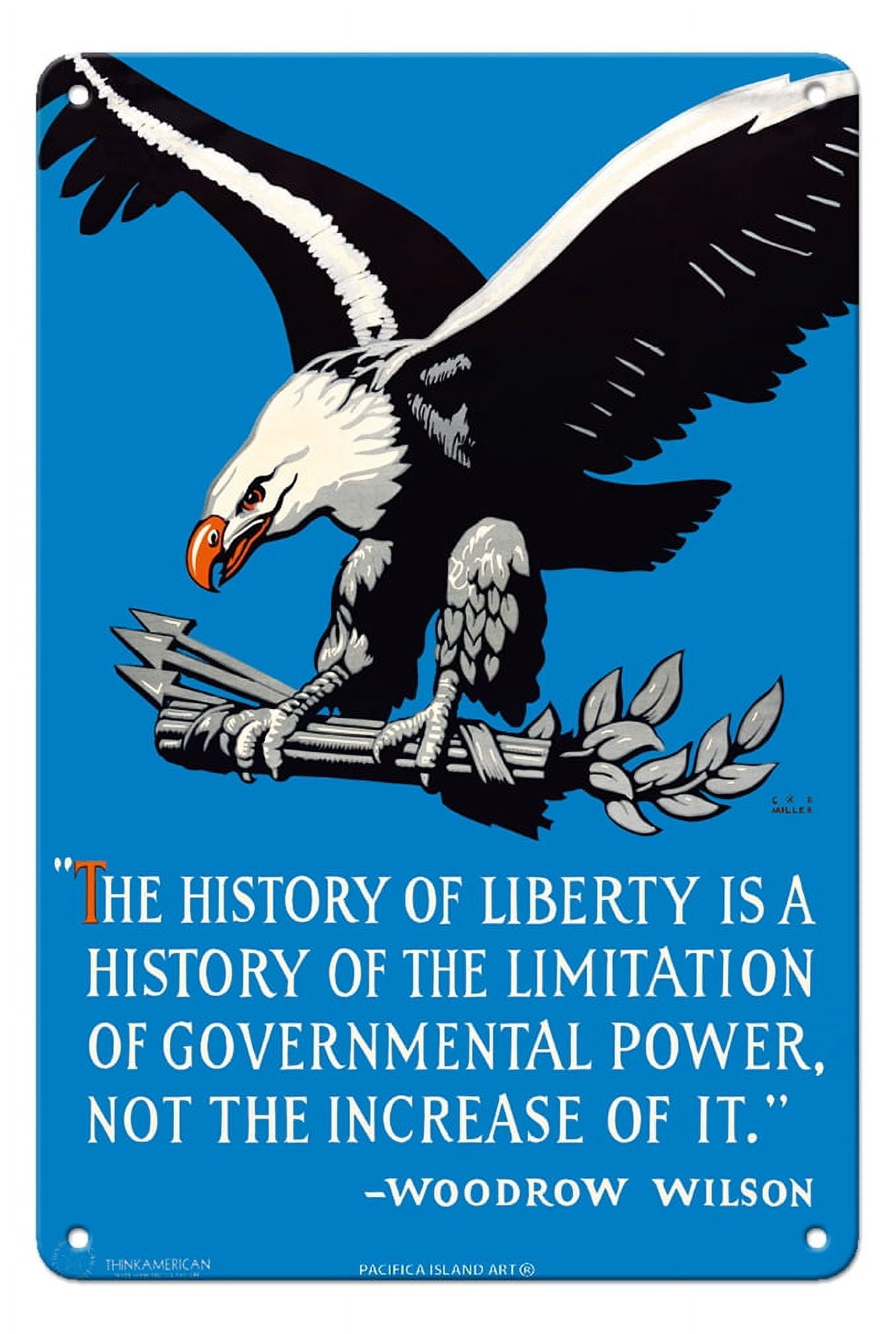 Bald Eagle - The History of Liberty - Woodrow Wilson - Vintage ...