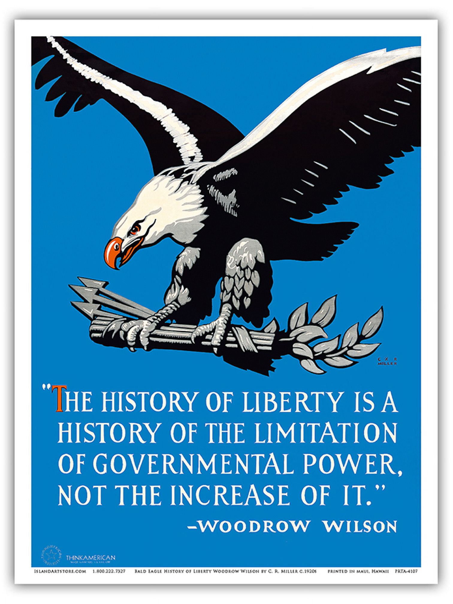 Bald Eagle - The History of Liberty - Woodrow Wilson - Vintage ...