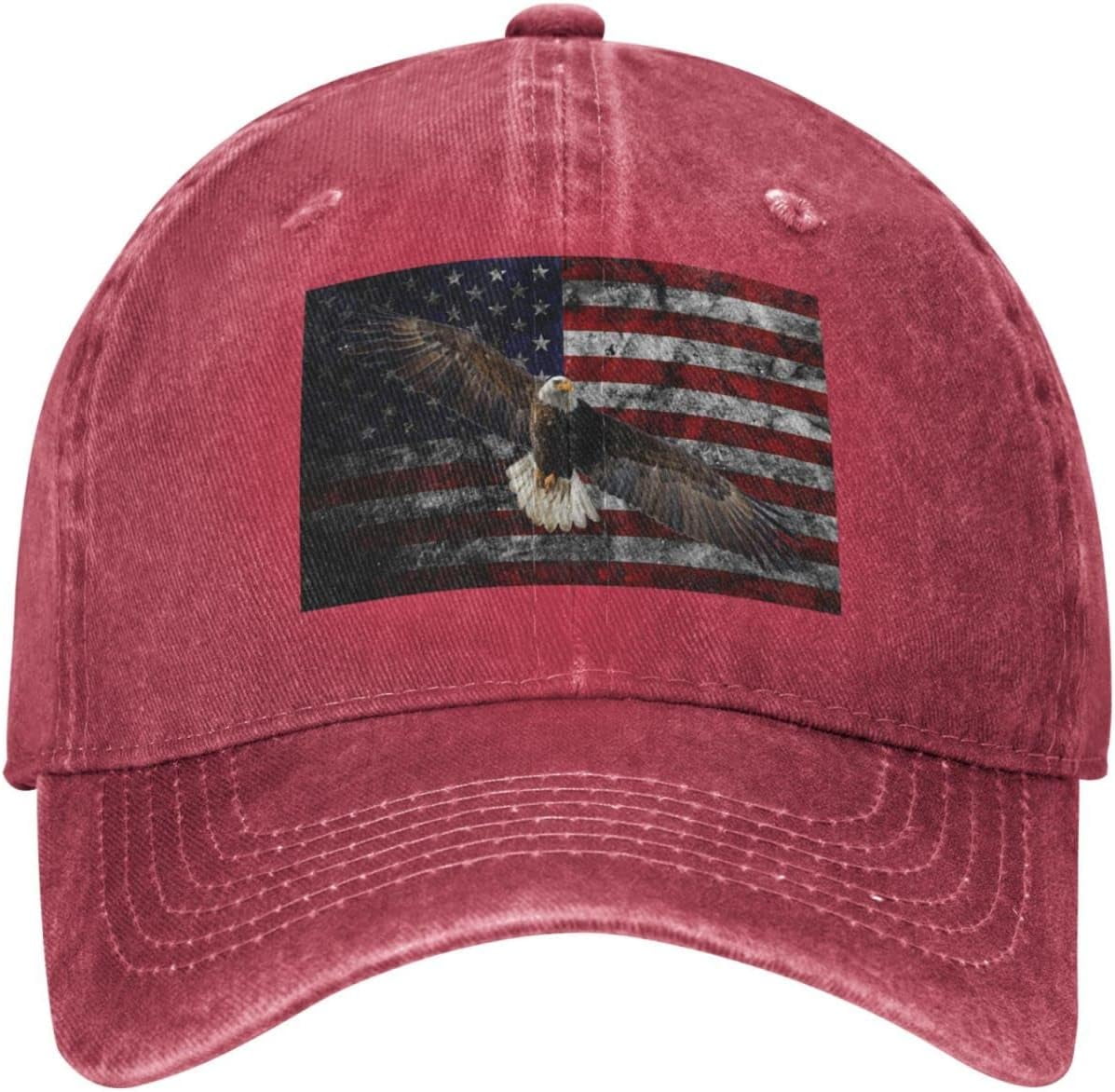 Bald Eagle USA Flag Unisex Baseball Cap - Walmart.com