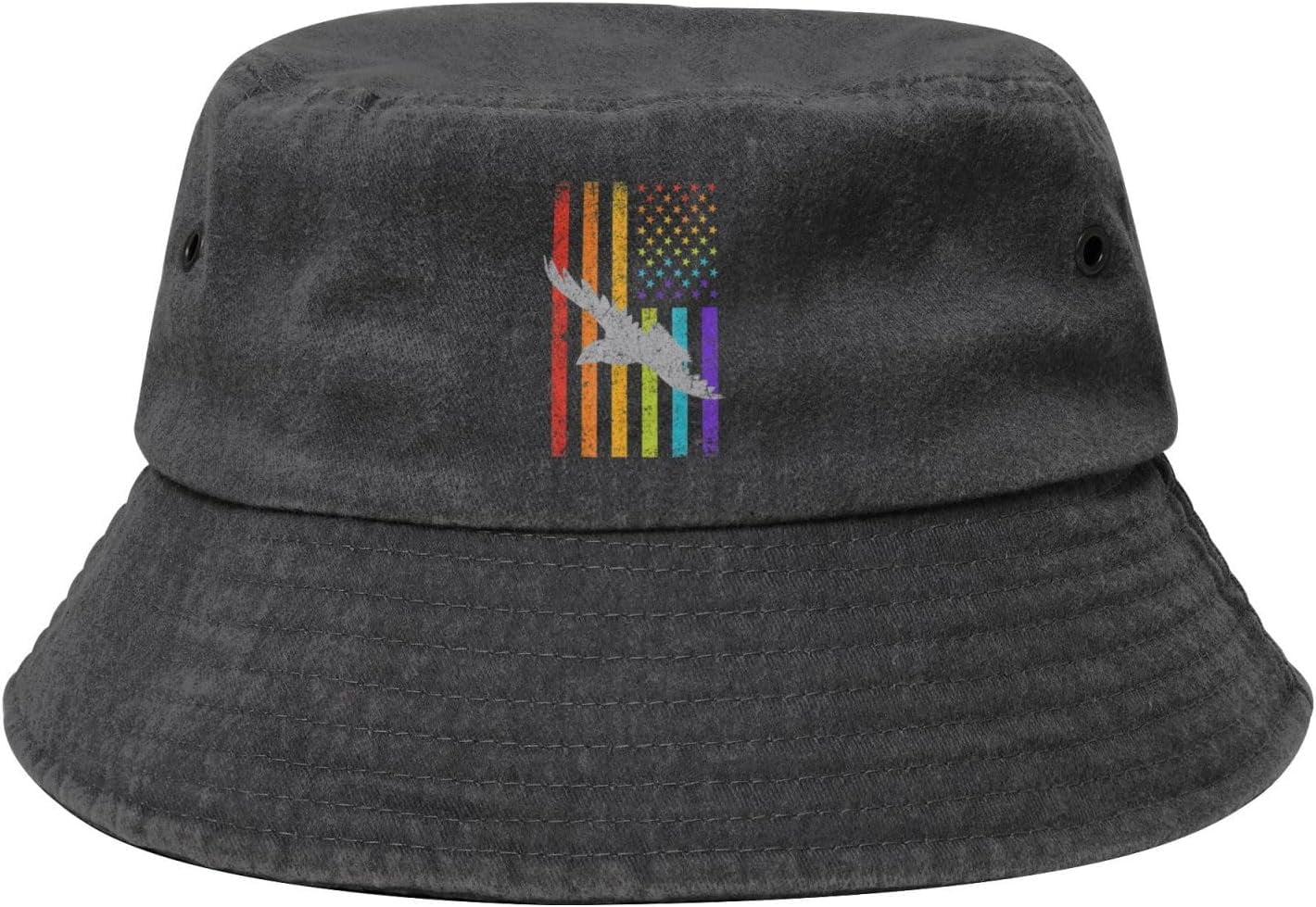 Bald Eagle USA LGBT Rainbow Flag Gay and Lesbian Denim Cowboy Hat ...