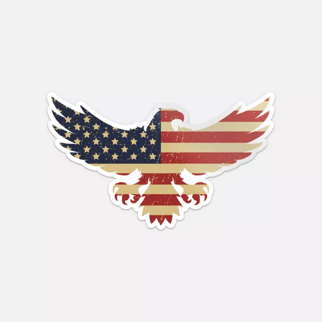 Bald Eagle Usa America Flag Sticker Phone Decal Water Bottle Stickers ...