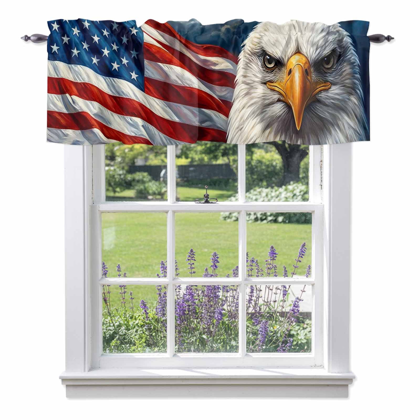 Bald Eagle Valances for Windows Independence Day American Flag ...