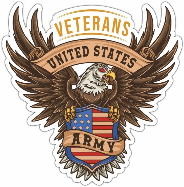 Bald Eagle Veterans Army Head Military Usa Car Window Stickerphone ...