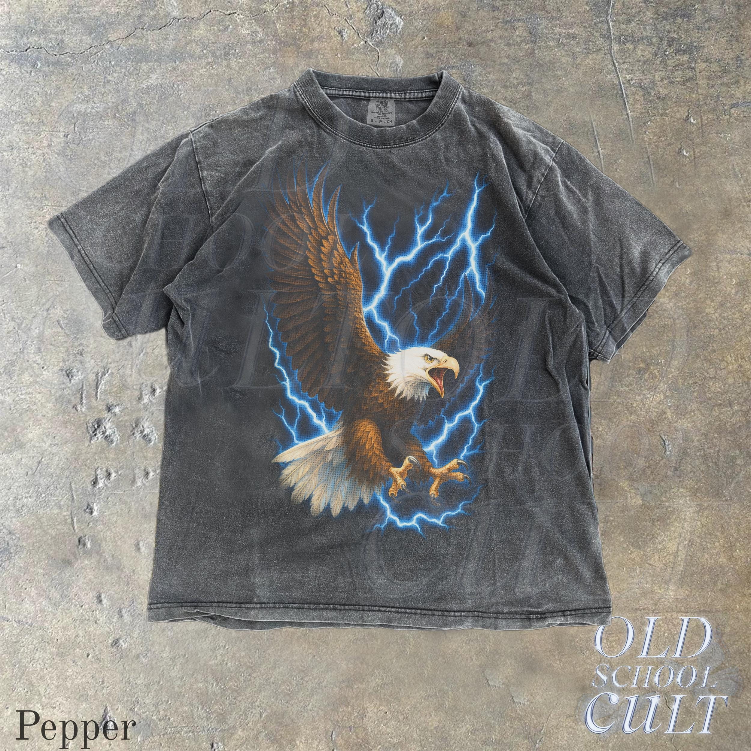 Bald Eagle Vintage Style Graphic Shirt, Retro Patriotic Animal Comfort ...