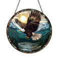 Bald Eagle Window Suncatcher, Stained Glass Style Wildlife Hanging ...
