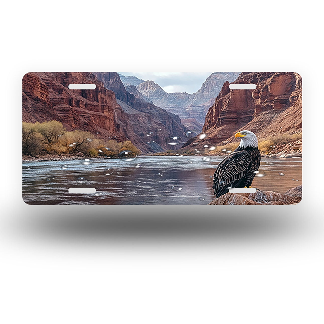 Bald Eagle by Canyon River Front License Plate, Funny Standard Plates ...