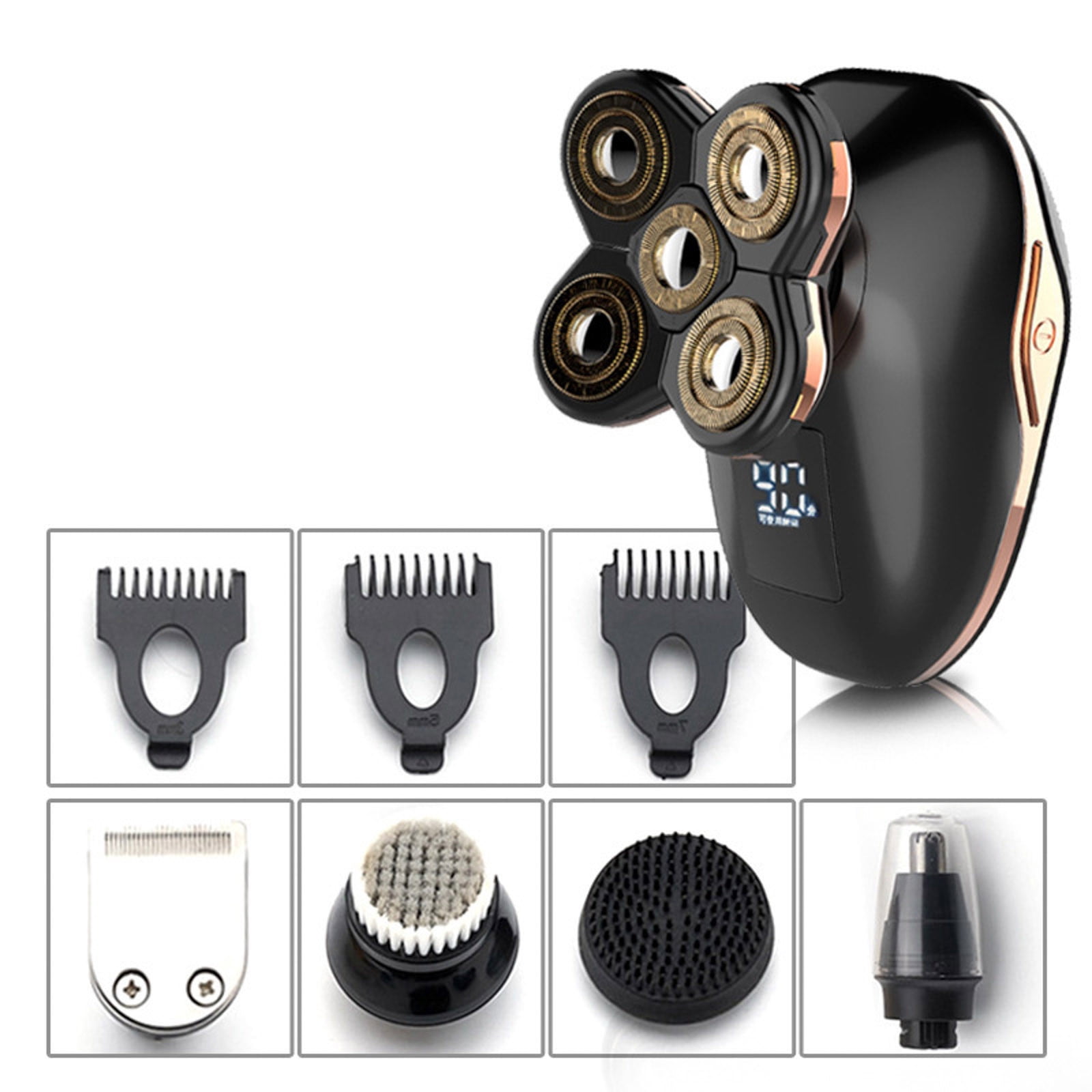 Bald Head Shaver Electric Beard Cordless Hair Grooming Trimmer Clipper ...