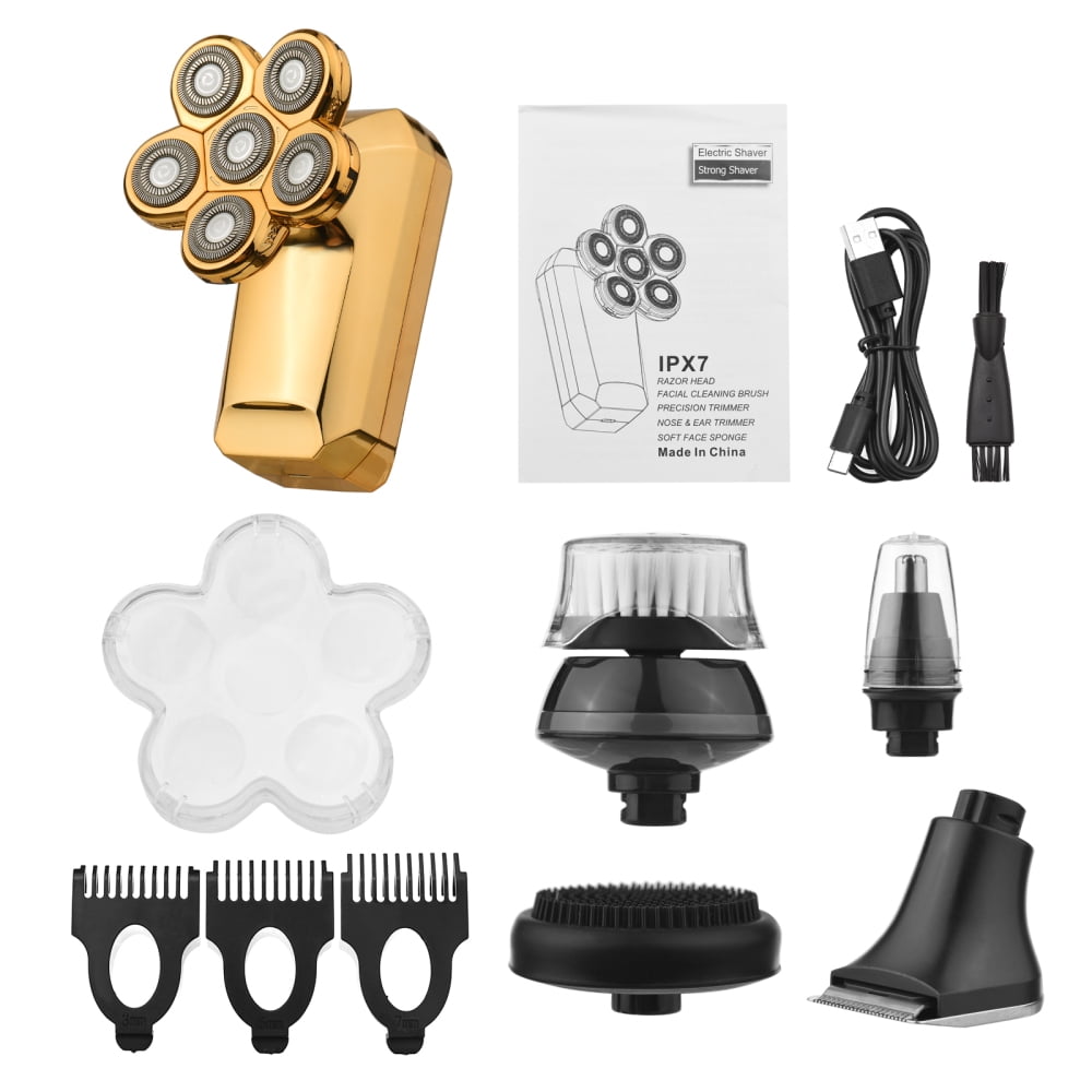 Bald Head Shavers for Men Electric Rotary Razor LCD Display Beard ...