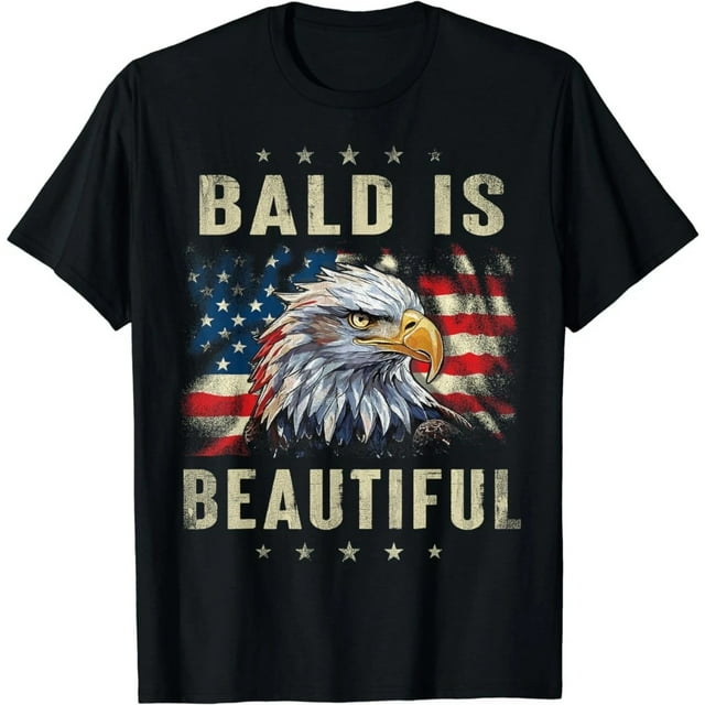 Bald Is Beautiful 4th of July Independence Day America Eagle Gift ...