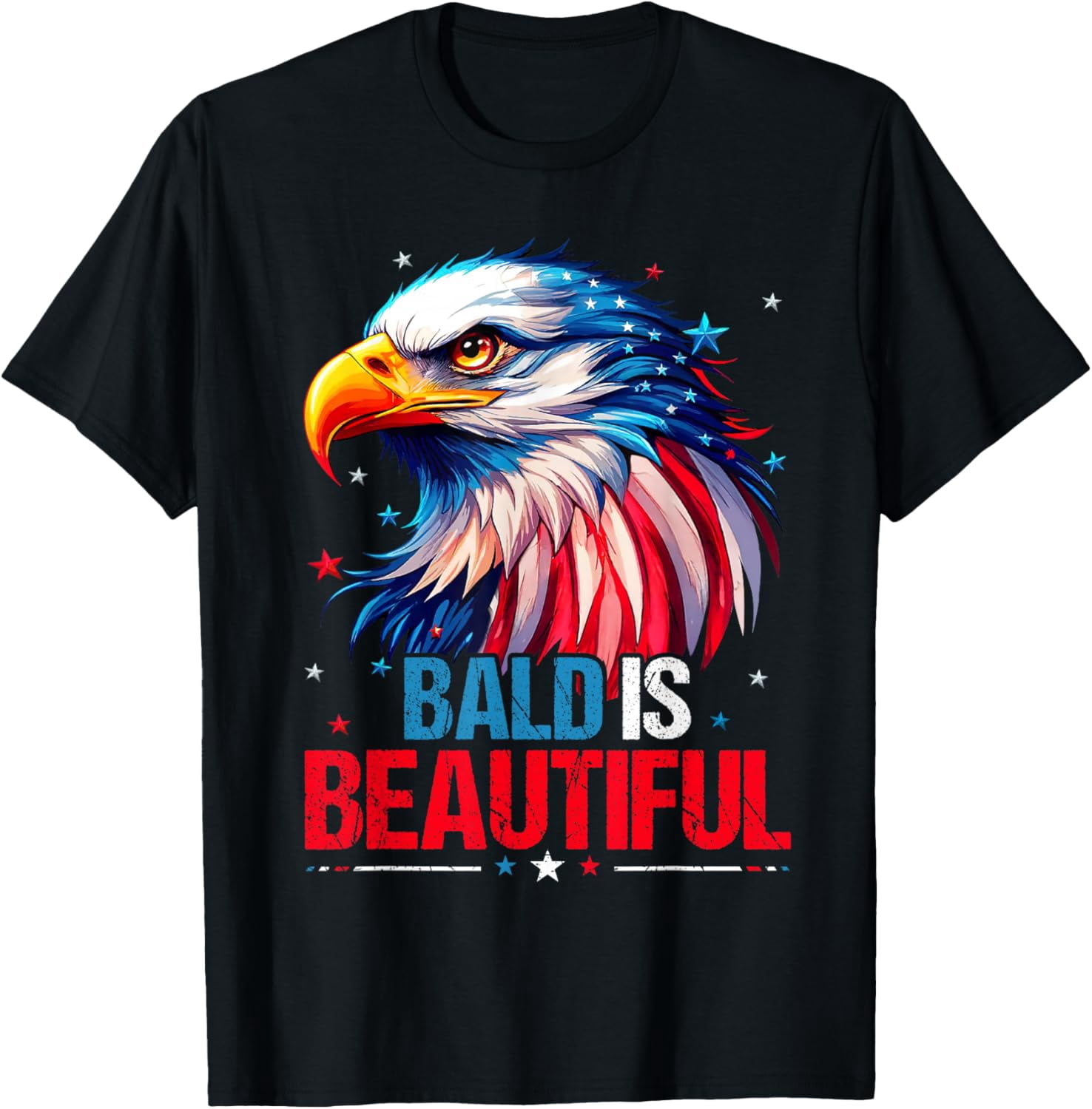 Bald Is Beautiful Eagle Shirts for Men & 4th of July T-Shirt - Walmart.com