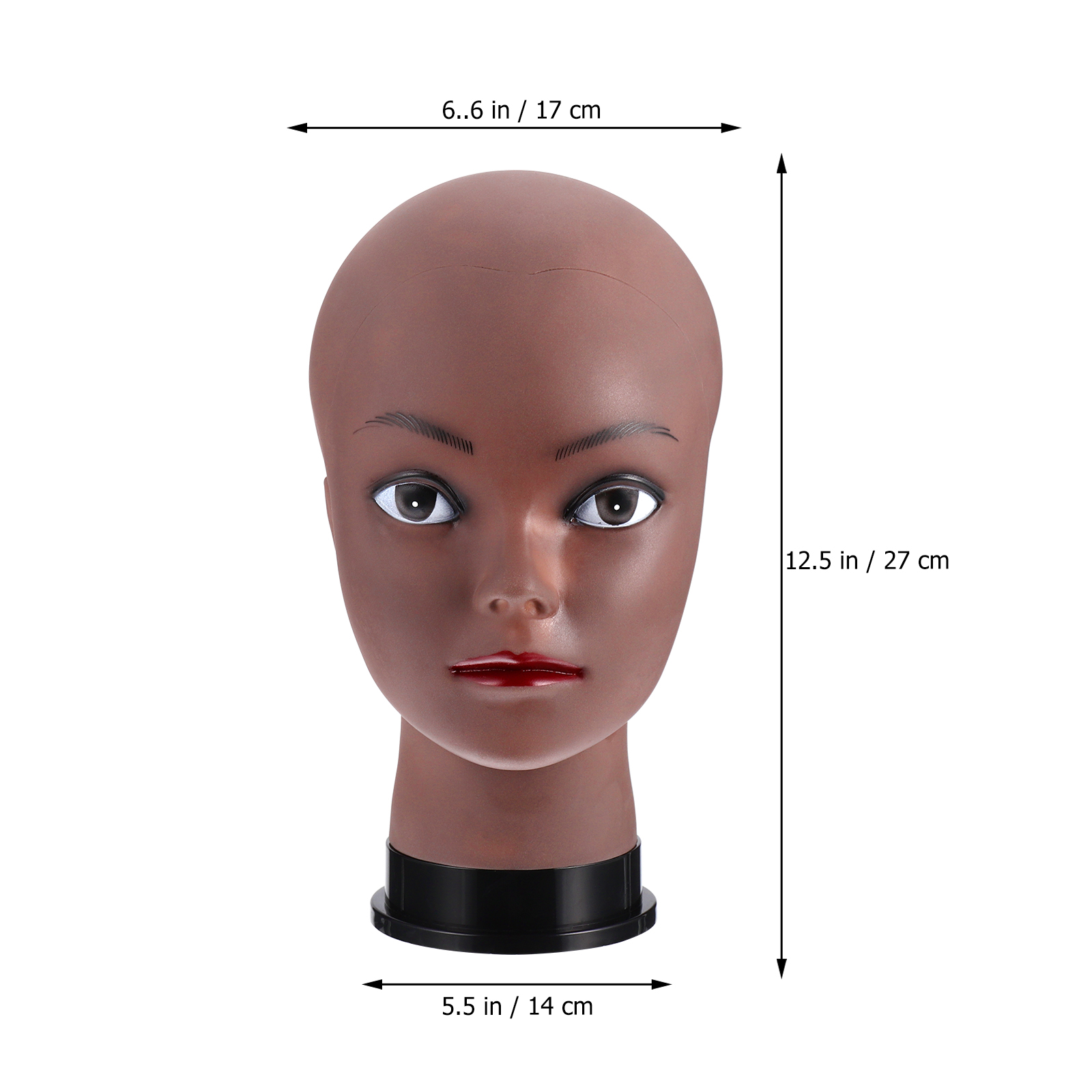 FRCOLOR Female Mannequin Head for Cosmetology Training Bald Shop ...