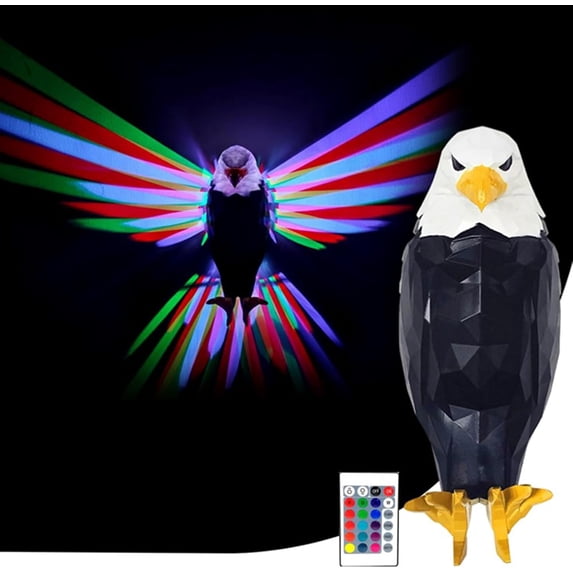 Bald Wall Light, Colorful Night Light, ,16 Colors&4 Flashing Modes ...