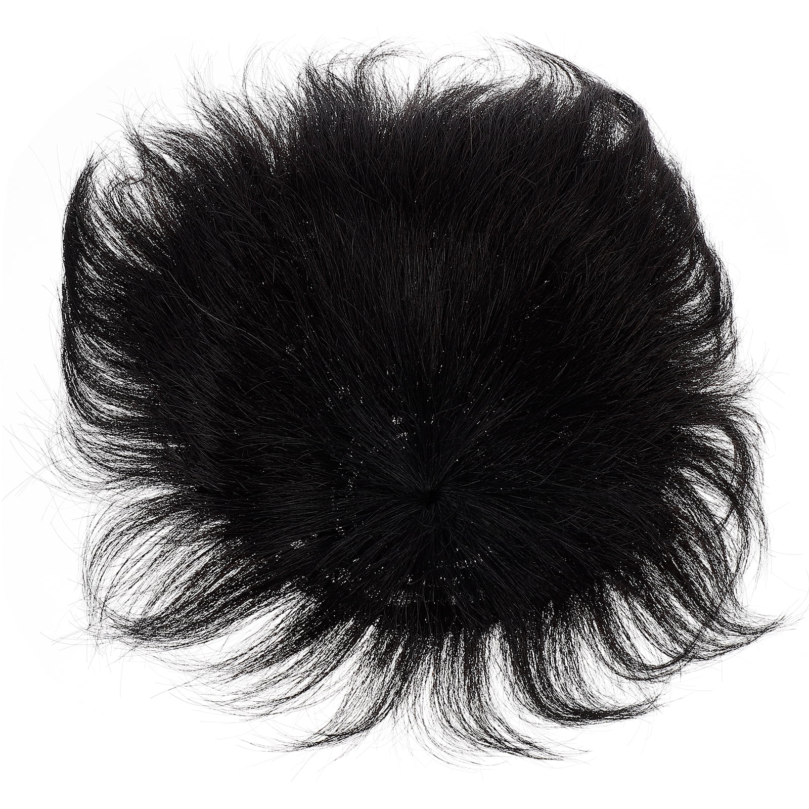 Bald Wig Piece Wigs Short Human Hair Middle Aged Miss Black - Walmart.com