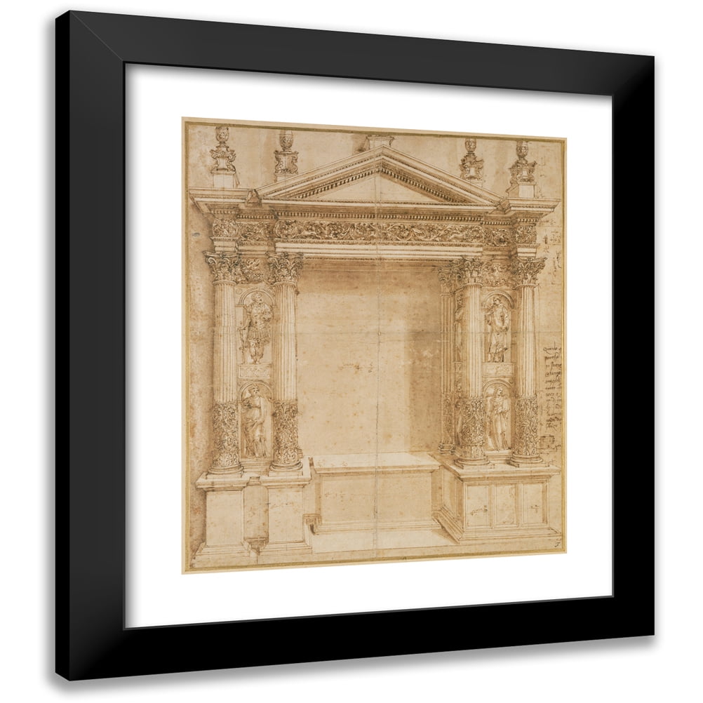 Baldassare Peruzzi 12x14 Black Modern Framed Museum Art Print Titled ...