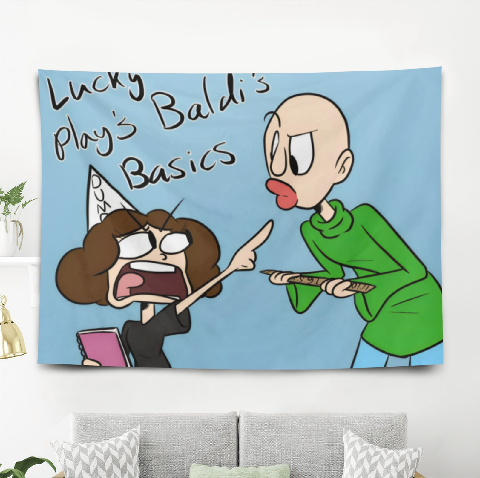 Baldi'S Basics Tapestry Gift Wall Hanging Backdrop for Room Bedroom ...