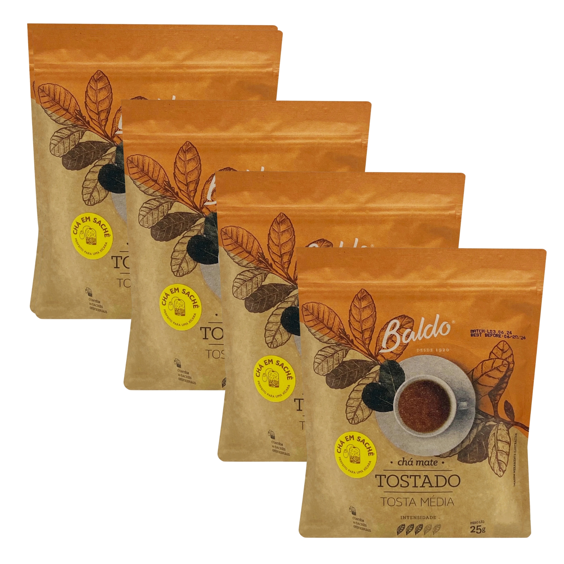 Baldo - Medium Roasted Mate Tea, 10tb x (25g) 4 Pack. - Walmart.com