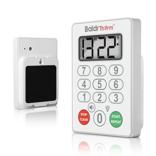 BaldrTherm Digital Kitchen Timer, Magnetic Waterproof Countdown Timer ...