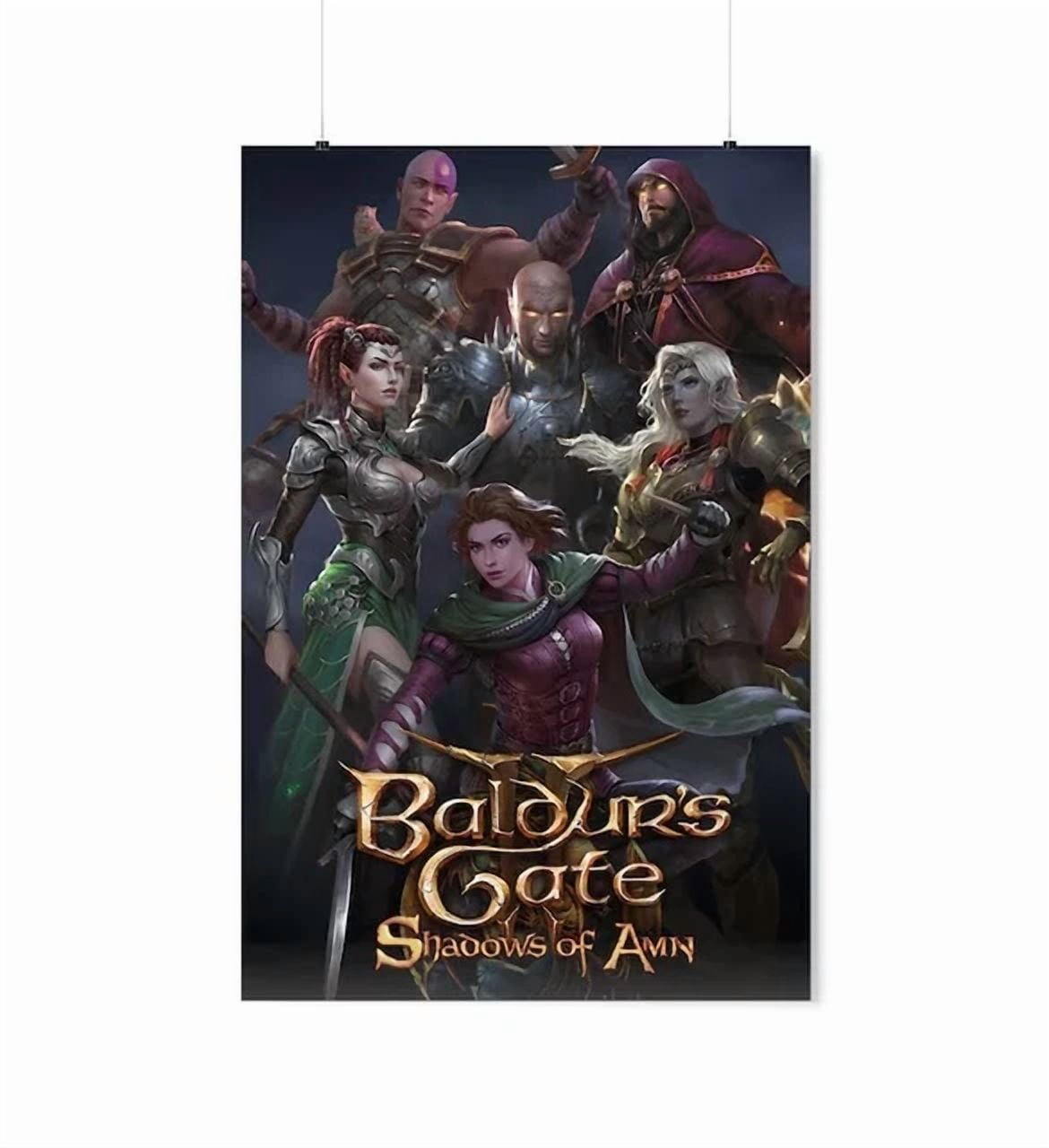 Baldur'S Gate Ii Shadows Of Amn Gaming Poster Art Home Decor Vintage ...