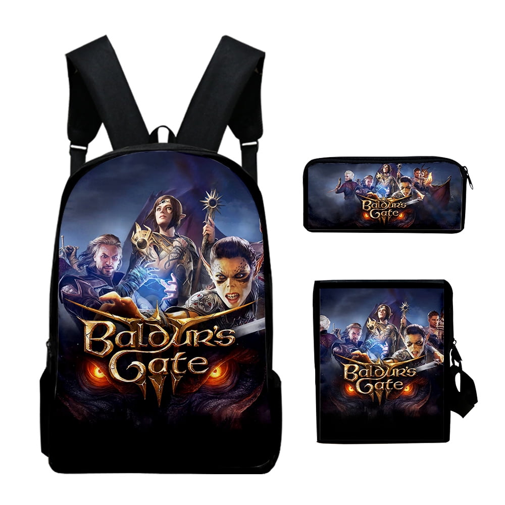 Baldur's Gate 3 Bag Game Merch Bag Backpack Three Piece bag suit Adult ...