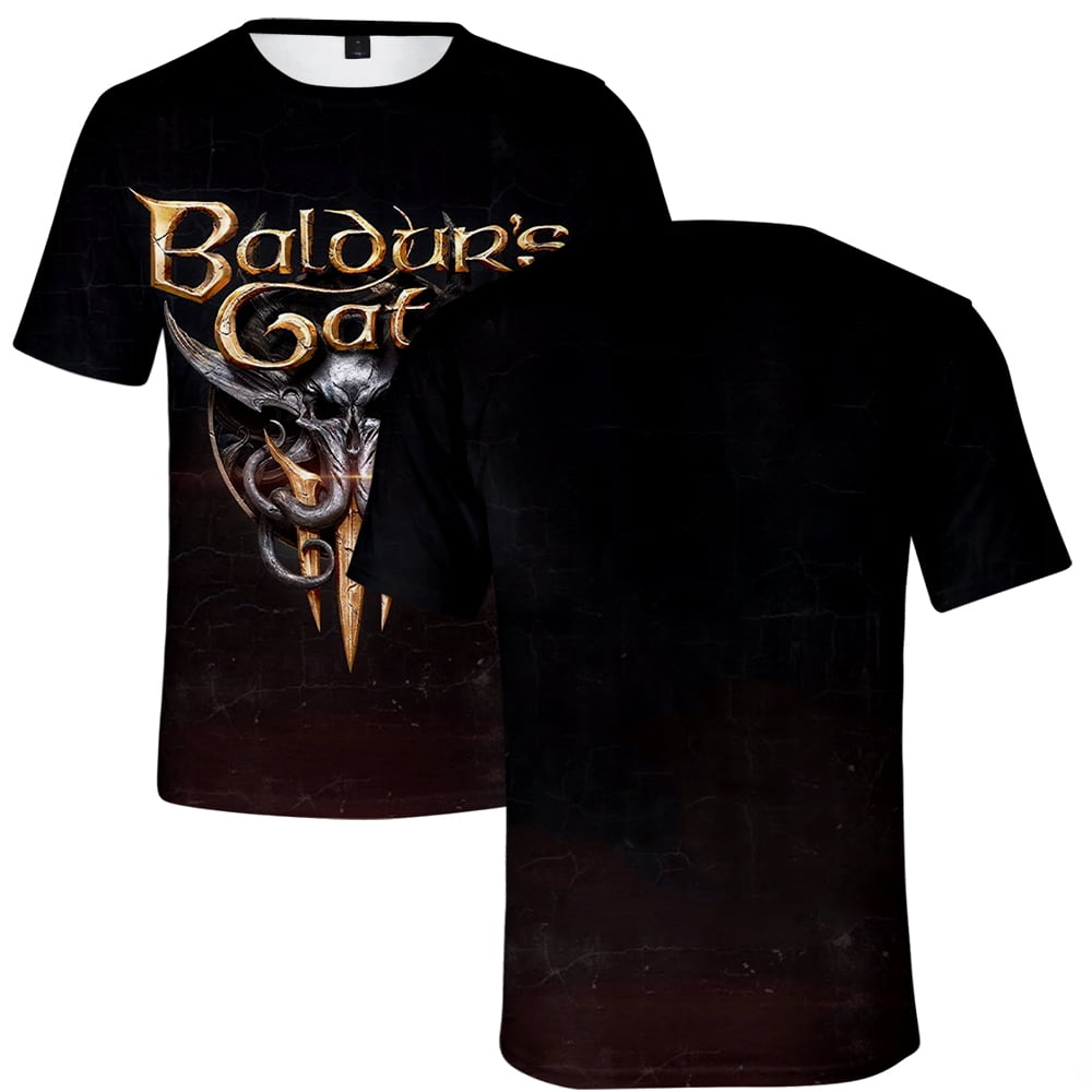 Baldur's Gate 3 Game Merch T-shirt New Casual Women Men Crewneck Short ...