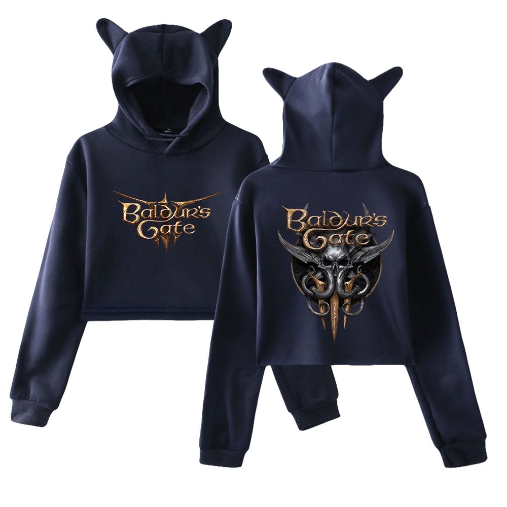 Baldur's Gate 3 Hoodie Sweatshirts Crop top Printing Game for Girls Cat ...