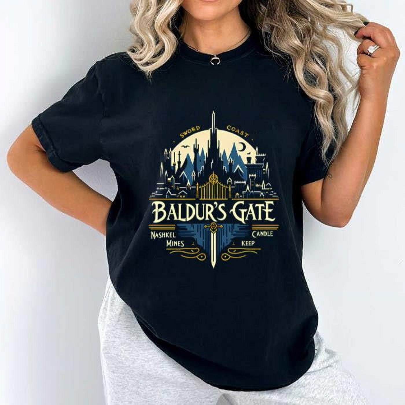 Baldur's Gate 3 Minimalist Art Gamer Style Comfort Color T-Shirt, for ...