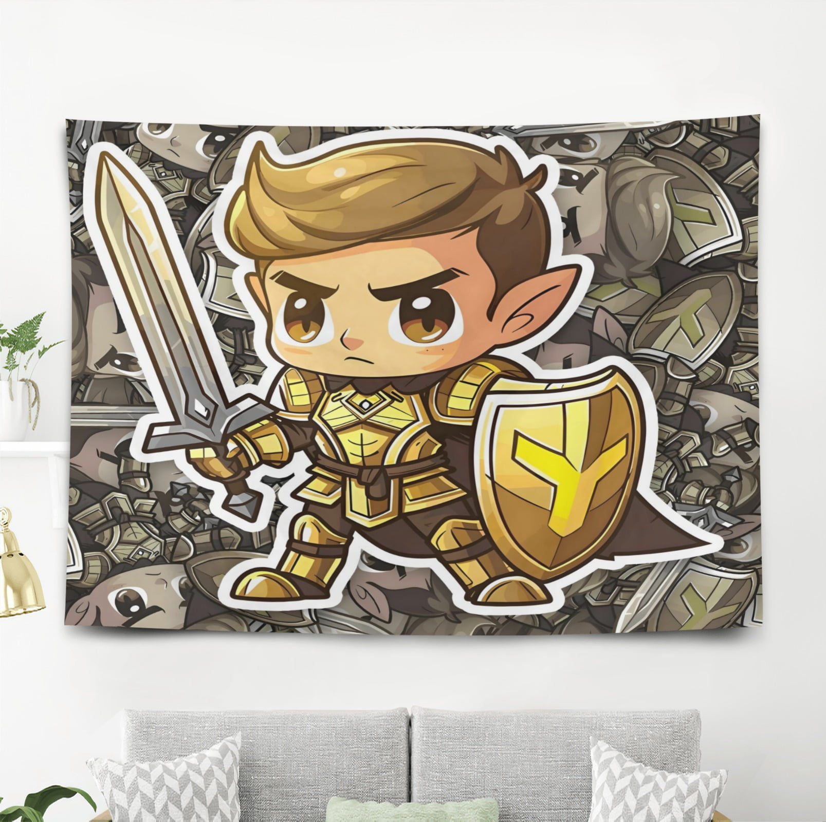 Baldur's Gate 3 Pattern Wall Hanging 50*60 Inches High-Quality Peach ...