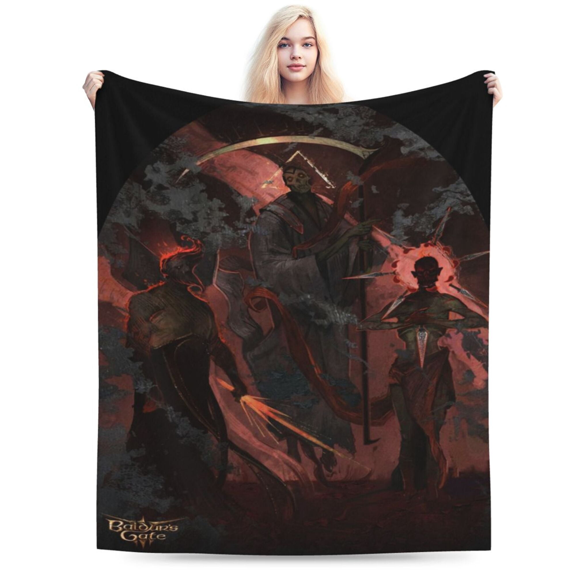 Baldur's Gate Cute Cartoon Flannel Blanket, Soft and Cozy Plush All ...