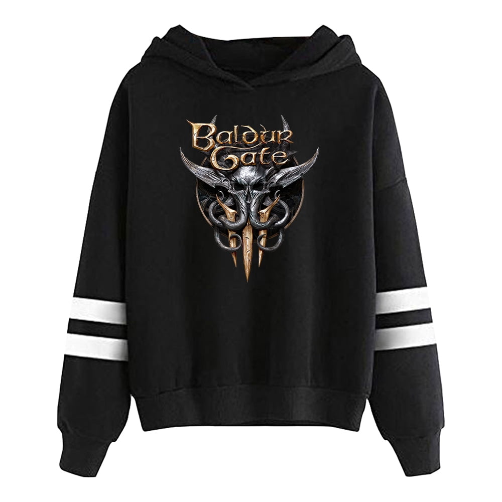 Baldur's Gate Hoodie Pocketless Parallel Bars Sleeve Sweatshirts Women ...