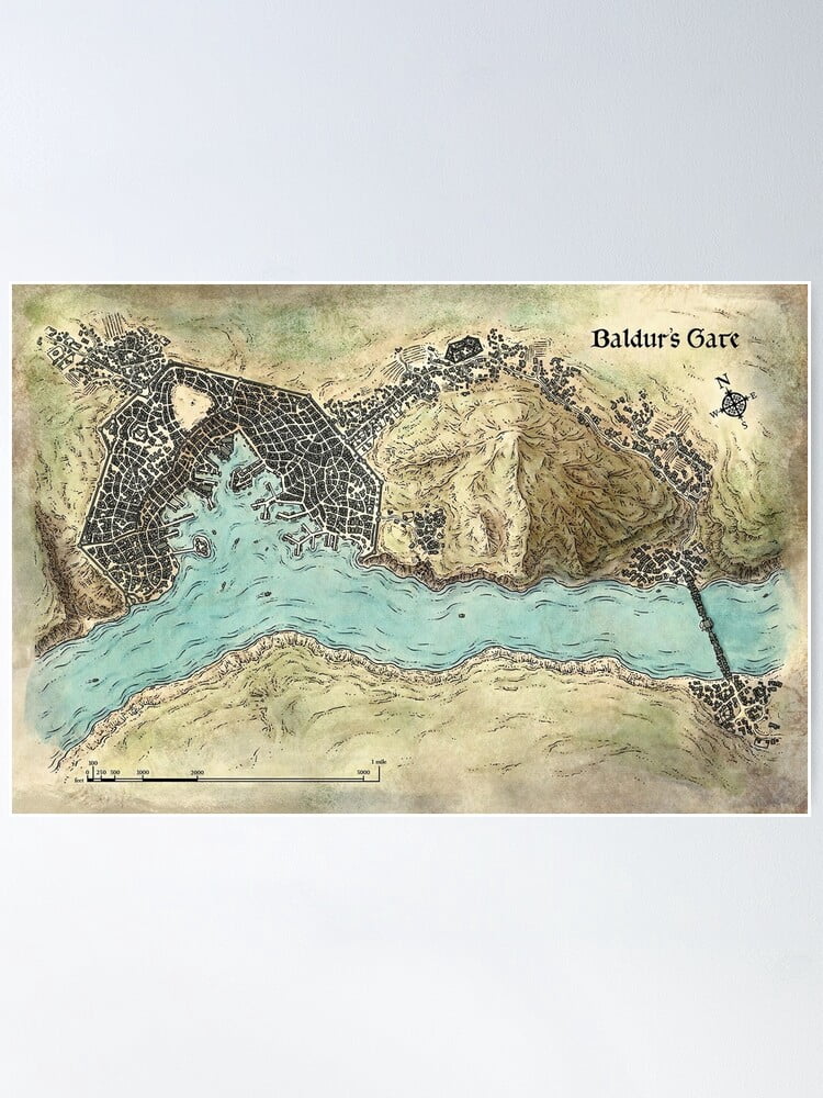 Baldur’S Gate Map 5E: Baldur’S Gate Mapa – YJCY