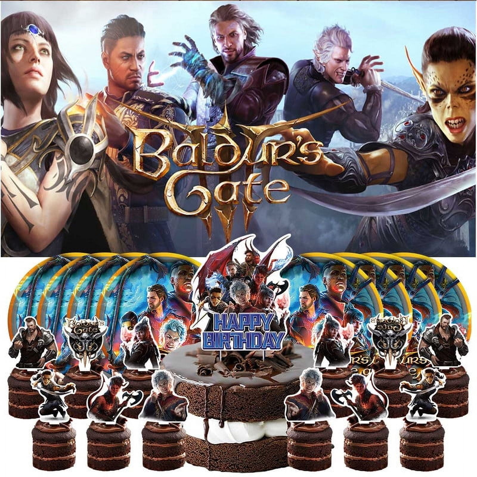 Baldur's Gate Party Supplies Birthday Balloons Plates Decoration Cake ...