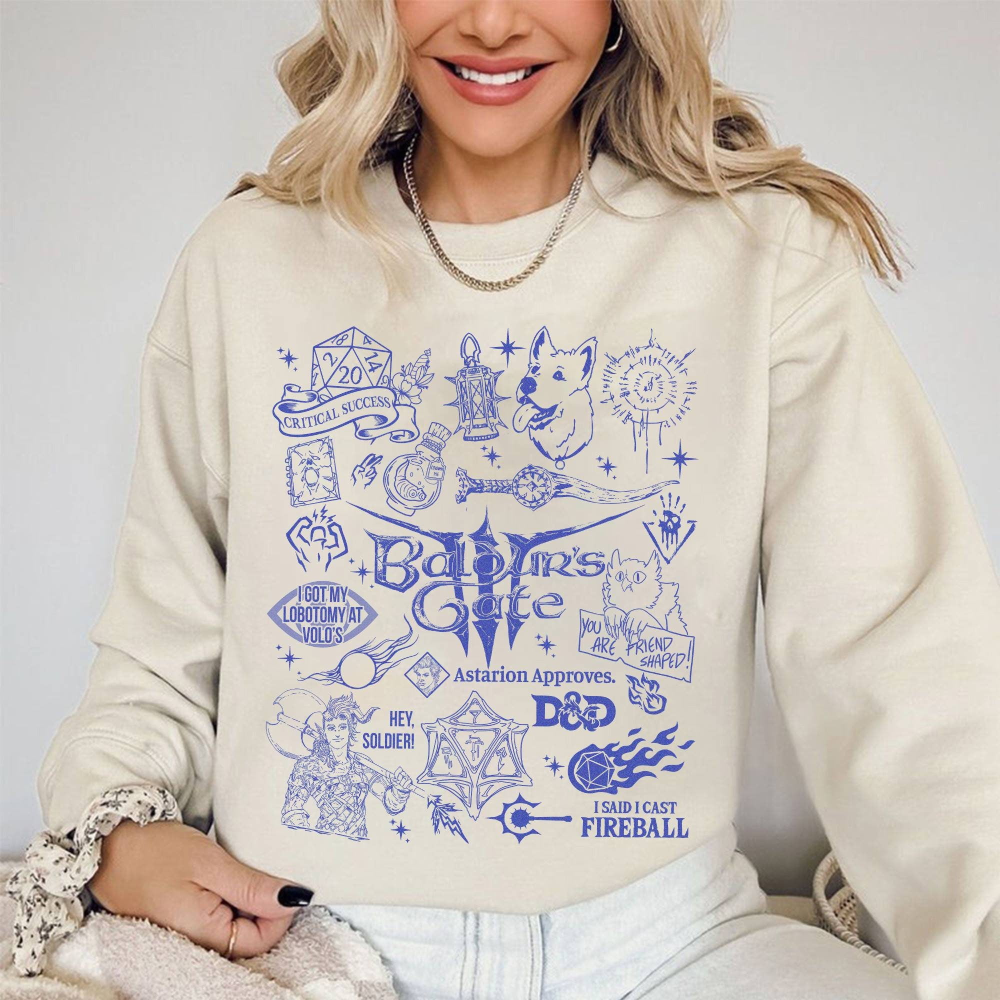 Baldurs Gate 3 Doodle Art Shirt | starion High Elf Sweatshirt, Astarion ...