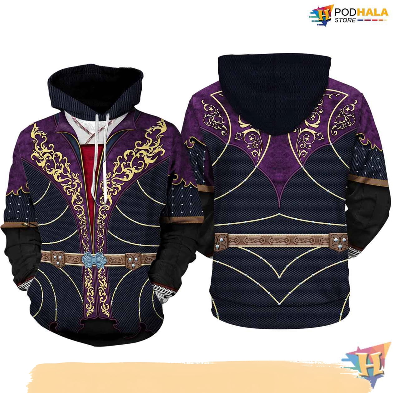 Baldurs Gate Astarion 3D Hoodie, Fantasy RPG Cosplay T-Shirt for Fans ...