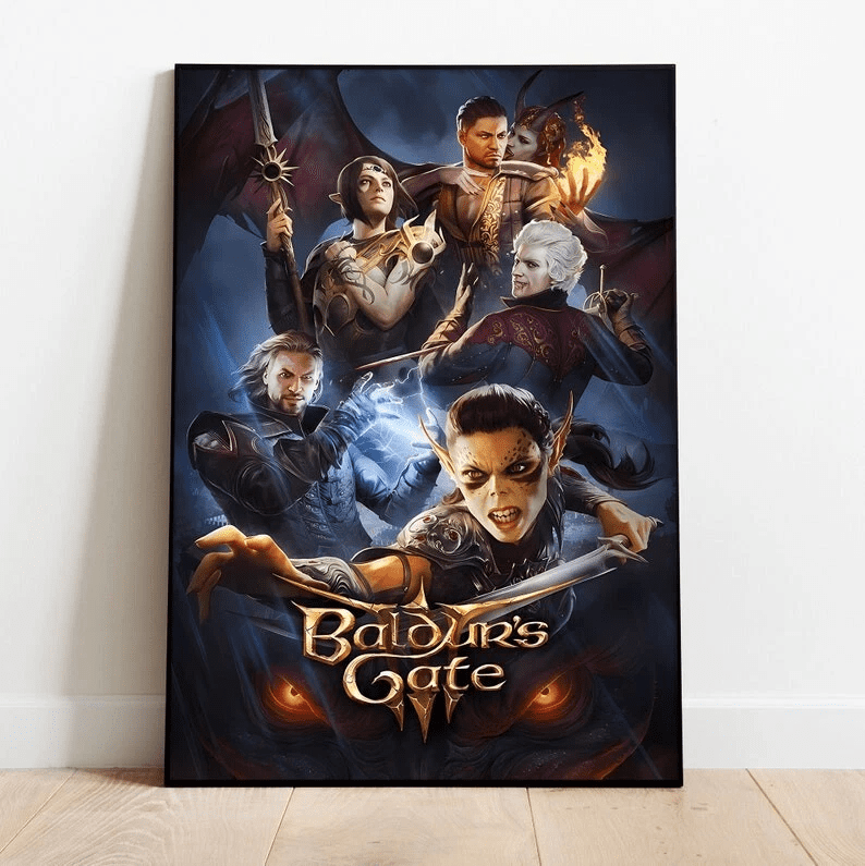 Baldurs Gate Poster&Canvas,Wall Art & Home Decor, Fantasy RPG Video ...