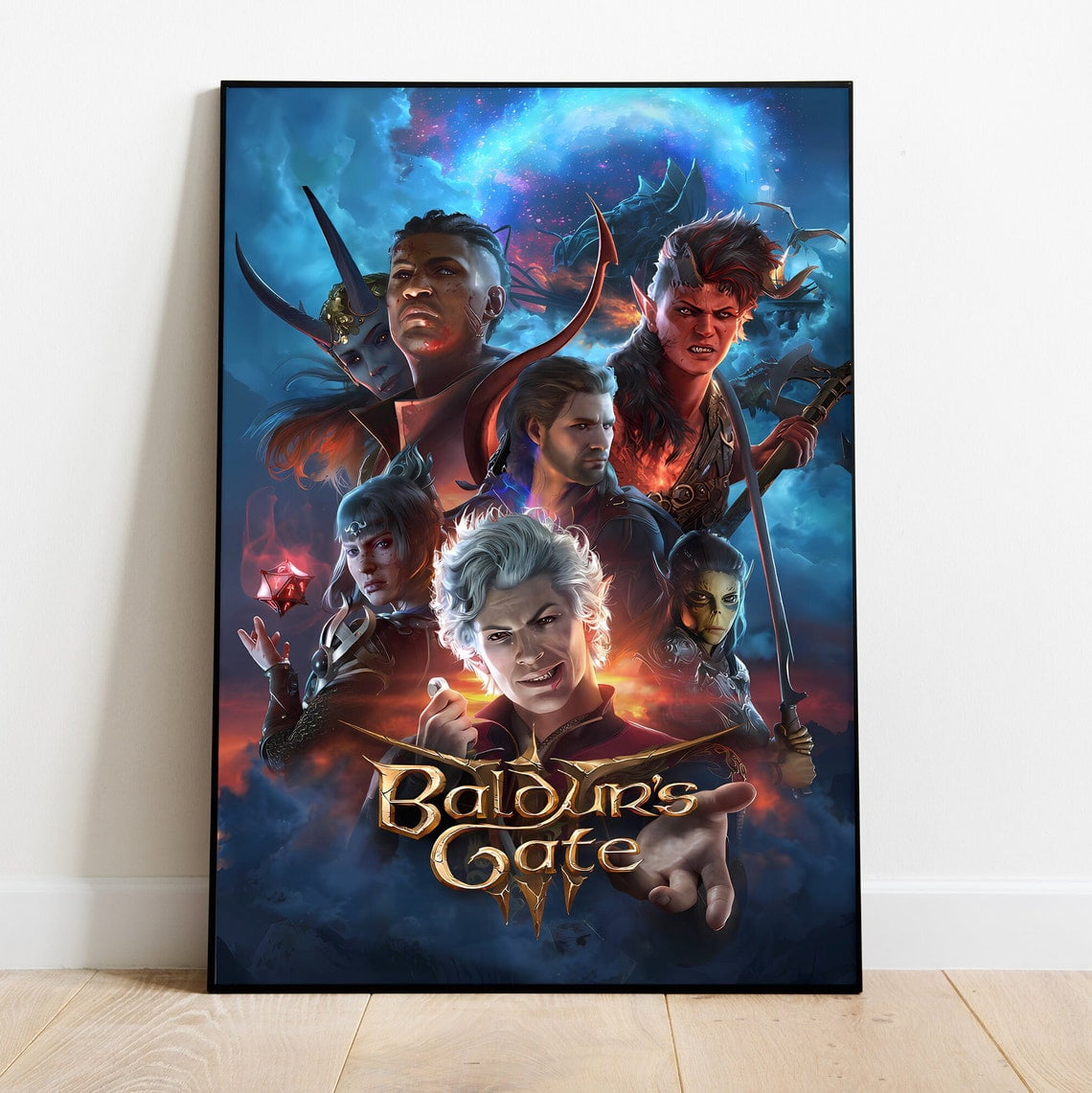Baldurs Gate Poster, Fantasy Rpg Video Game Poster, Unframed Paper ...