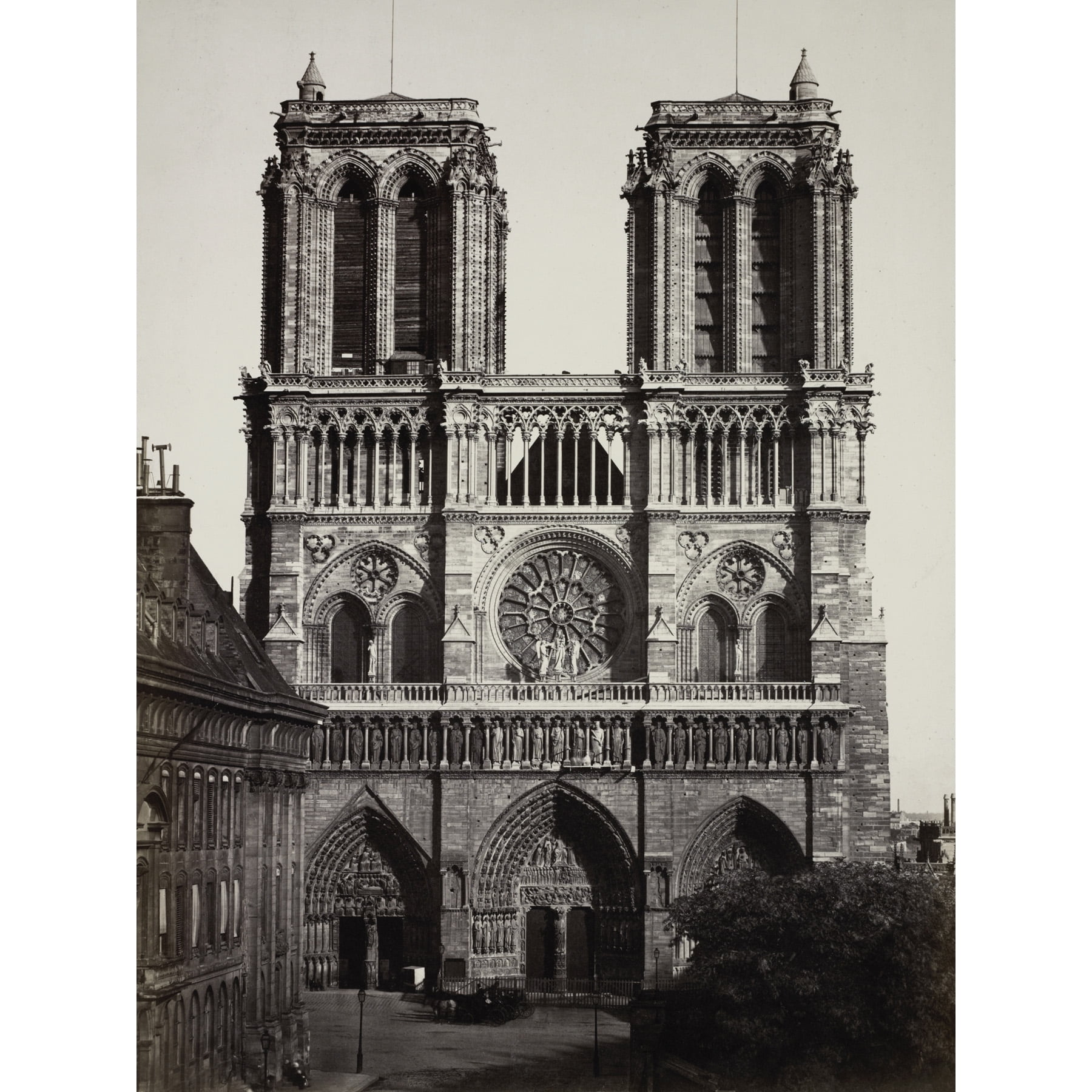 Baldus Notre-dame Cathedral Paris 1857 Photo Extra Large XL Wall Art ...