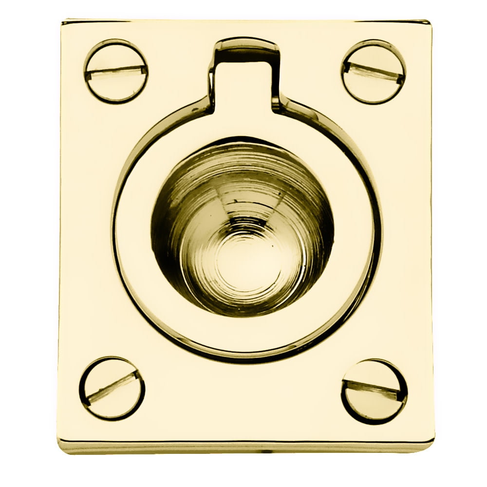 Baldwin 0392003 Flush Ring Pull, Polished Brass - Walmart.com