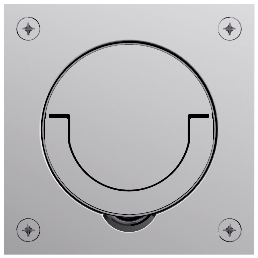 Baldwin 0397260SWL Flush Ring Pull with Swivel Spindle, Bright Chrome ...